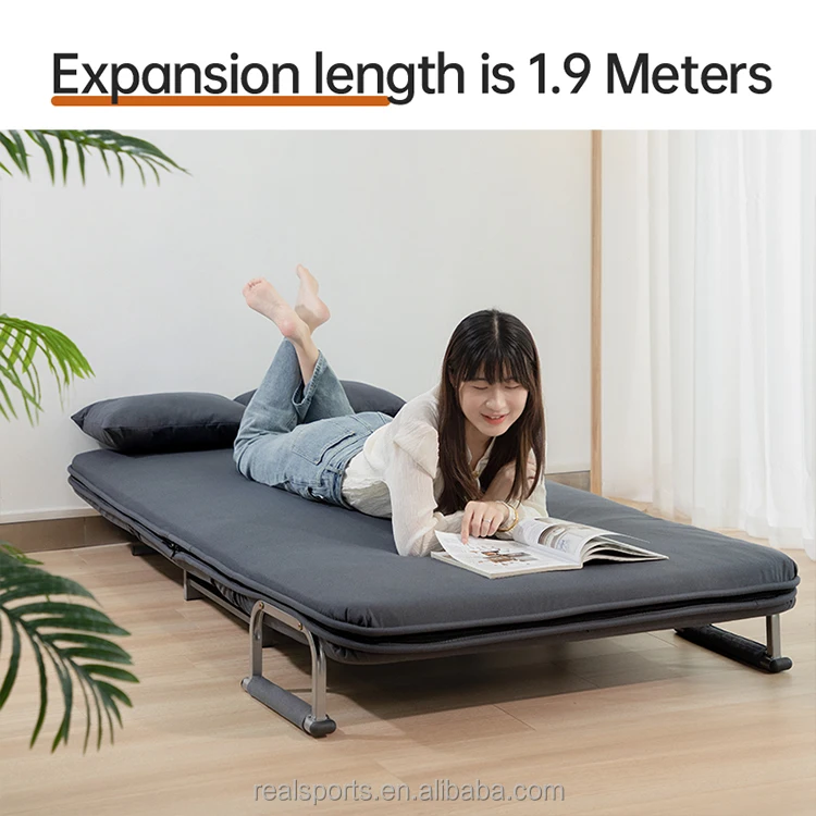 Portable Colorful Folding Bed - Perfect for Leisure & Storage