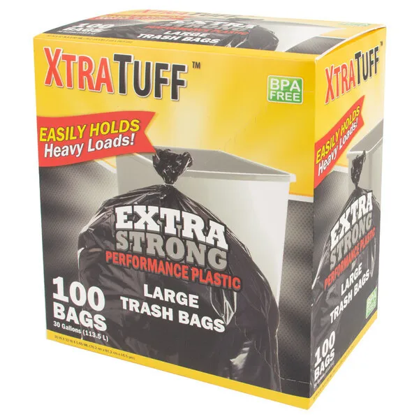 Xtratuff Trash Bag Box 30 Gal 100CT 6pcs/carton| Alibaba.com