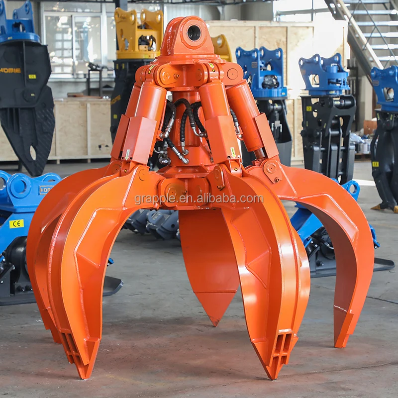 HOMIE Scrap Grabbers - Durable Hydraulic Orange Peel Grapples