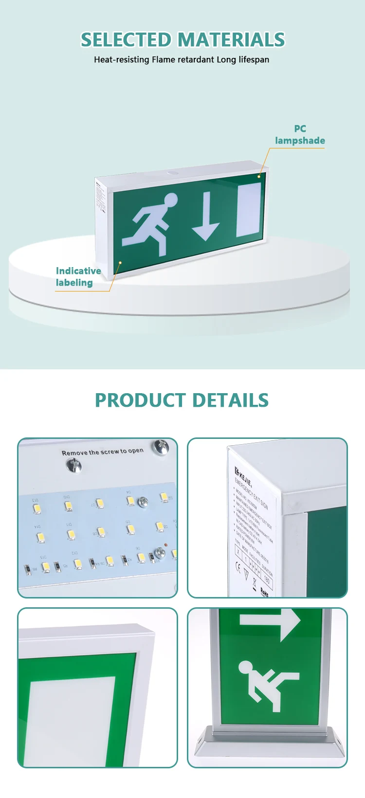 Wholesale Emergency Exit Sign,Exit Sign Light,Evacuation Light - Buy ...