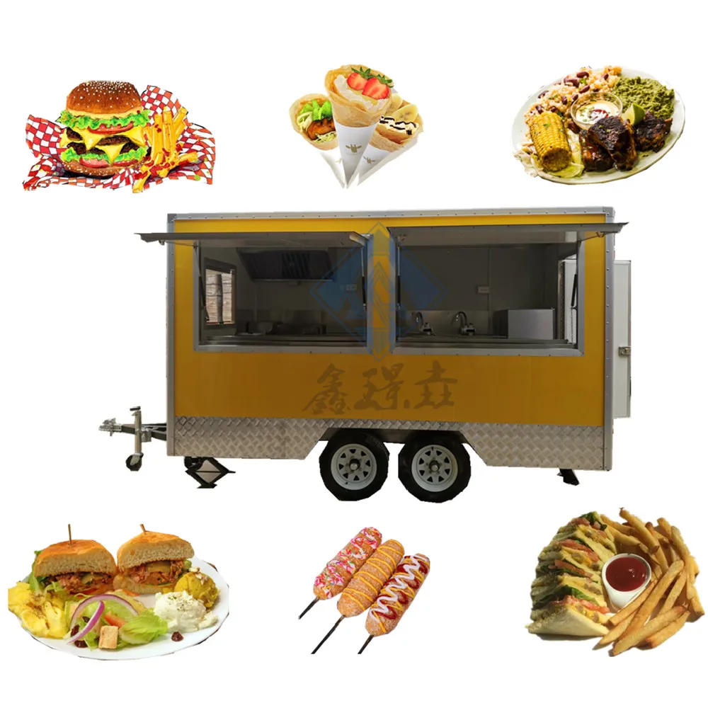 Sweet Corn Dog Cart Pizza Bbq Food Cart /Mobile Food Carts For Sale ...