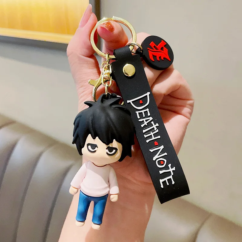Wholesale Custom Anime Keychain - Cute Death Note Rubber Keyring, OEM