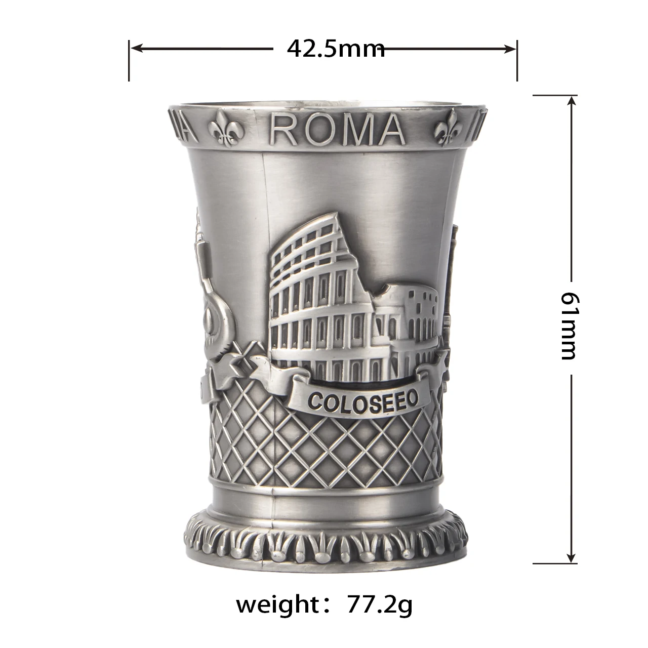 New Design Embossed Rome Antique Metal Cups Tourist Souvenir Custom ...