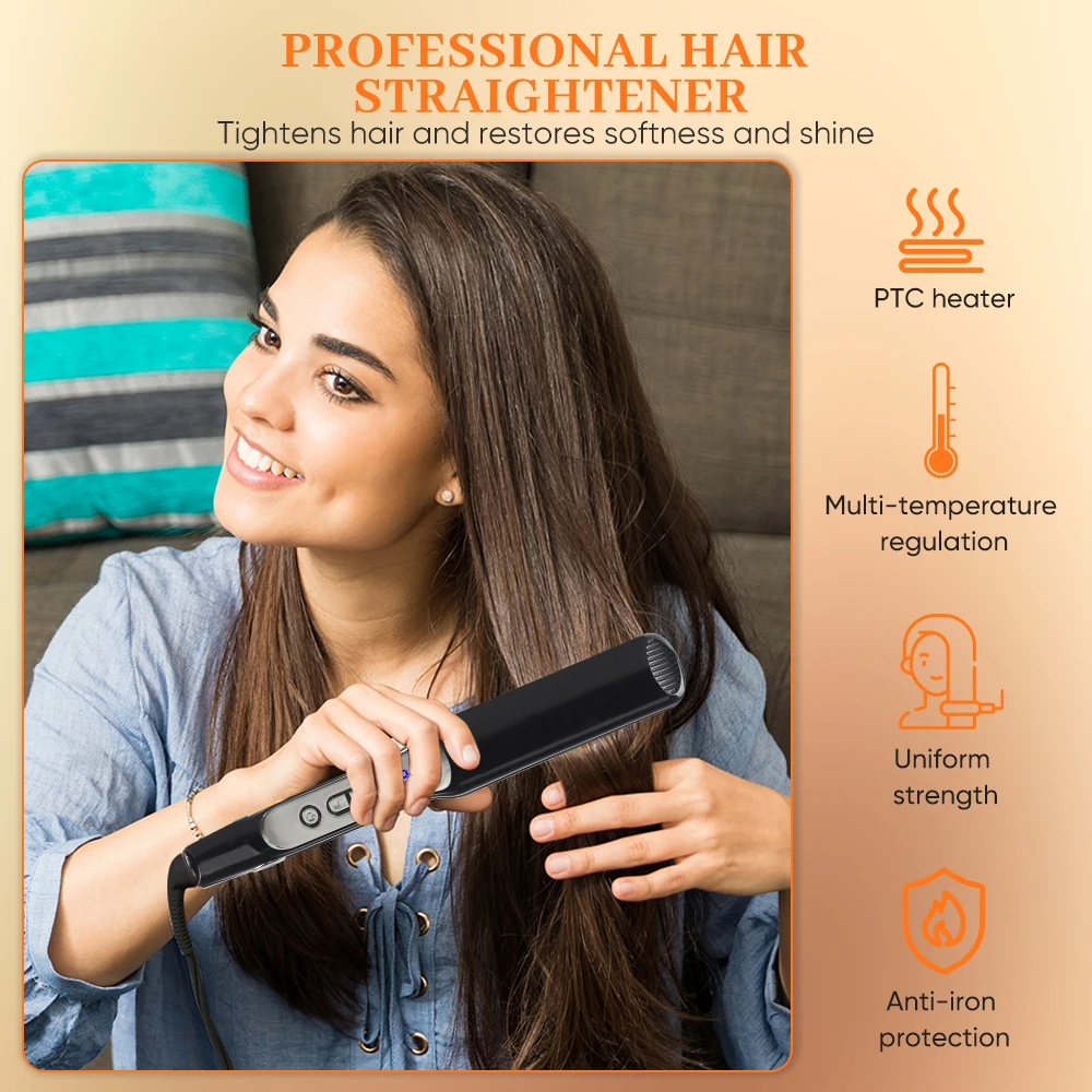 Ionic Electric Ceramic Hair Straightener - 1 Year Warranty