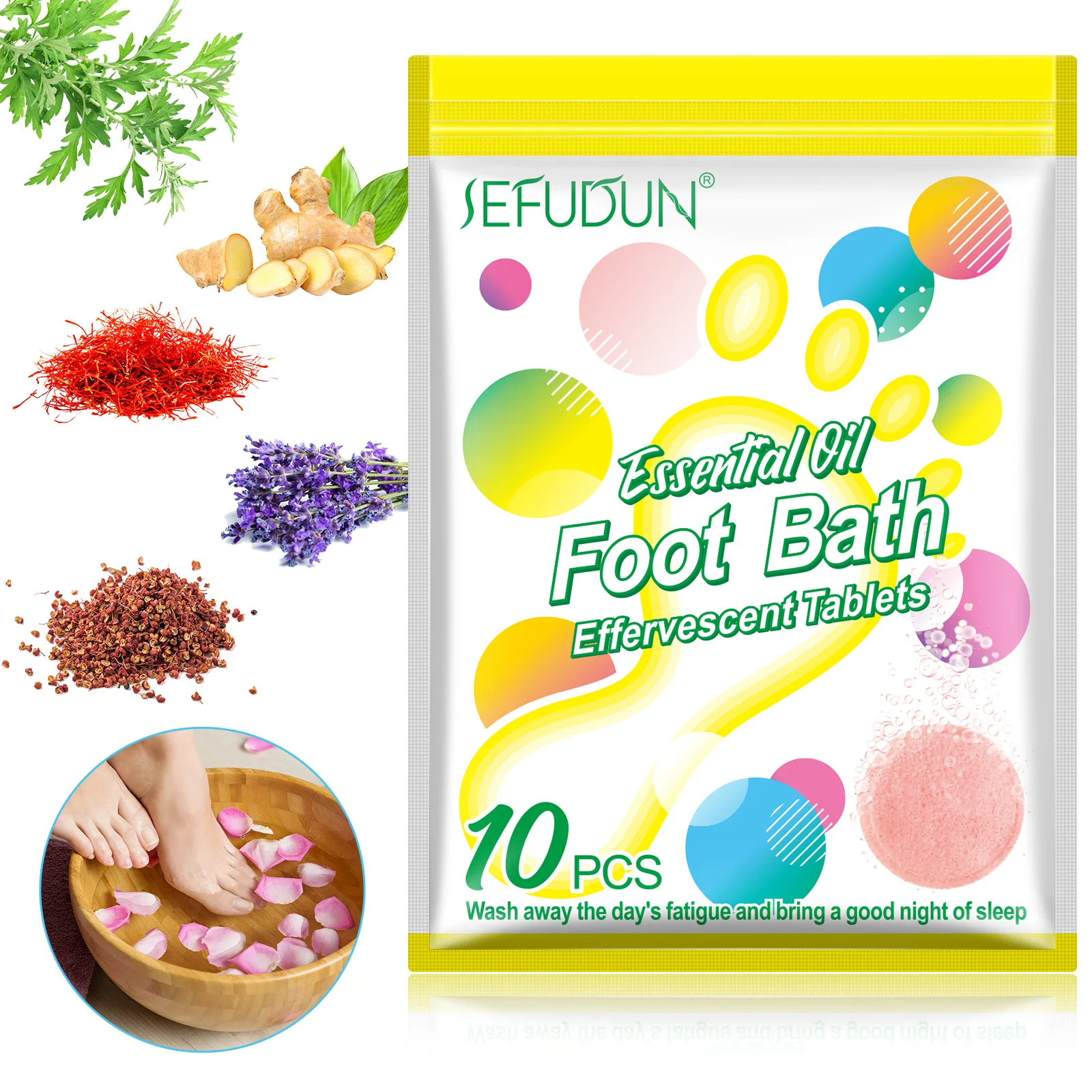 Essential Oil Foot Bath Effervescent Tablets For Sleep Aid,Foot Soak ...