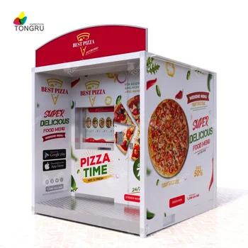 Outdoor Business Self-service Fast Food Making Machine Hot Pizza Kiosk ...