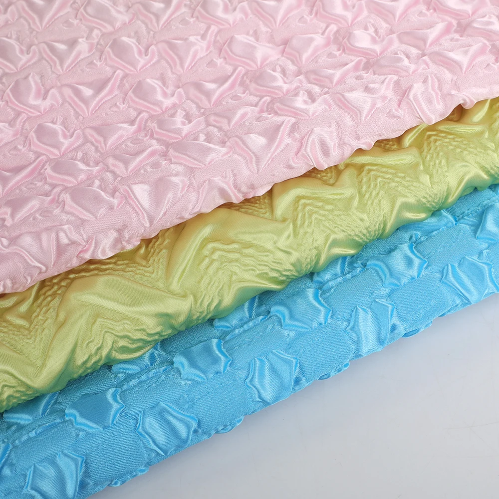 Silk Satin Lamination Mesh Fabric 100% Polyester Embossed Polyurethane ...