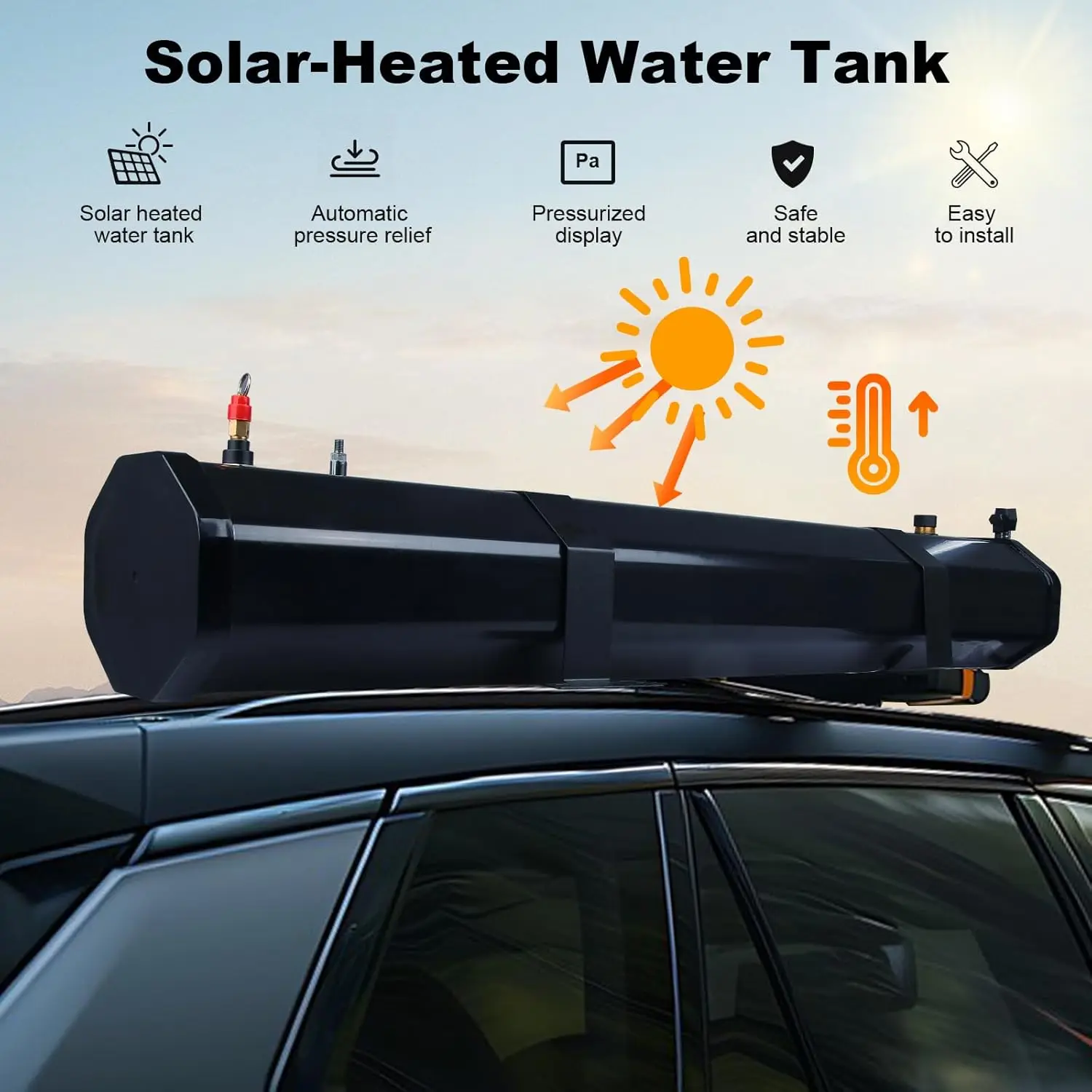 New Design Water Tank PVC Road Shower Black Color 18L SUV Camping High ...