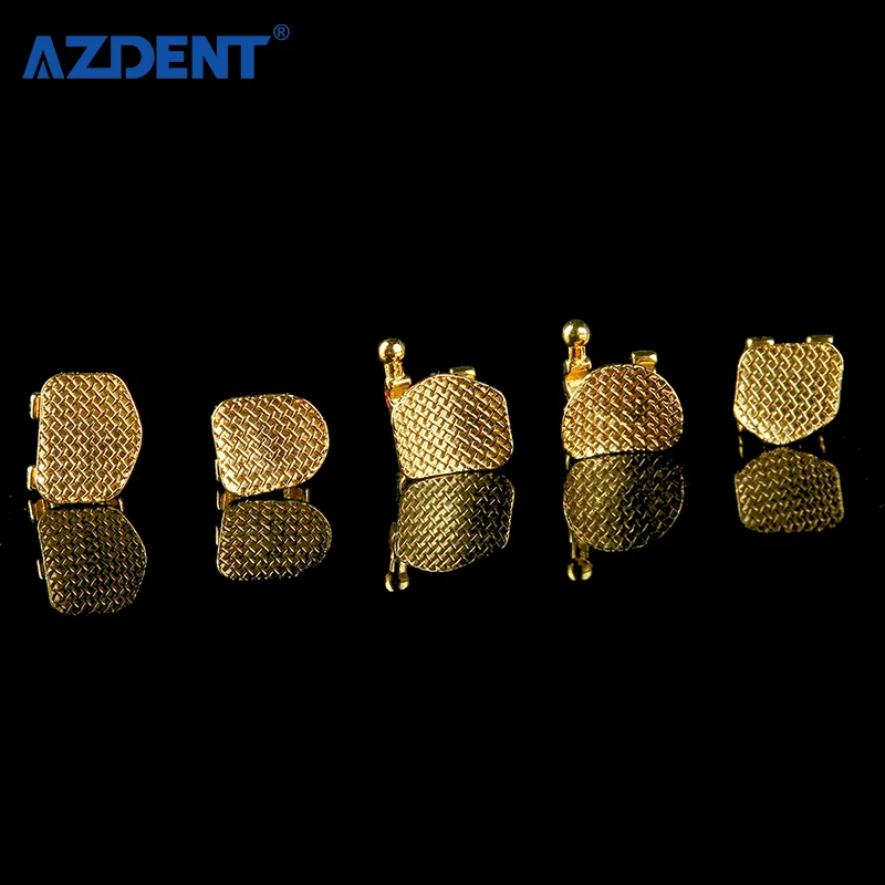 New Design Mini Roth Orthodontic GOLD Plated Metal Braces Dental ...