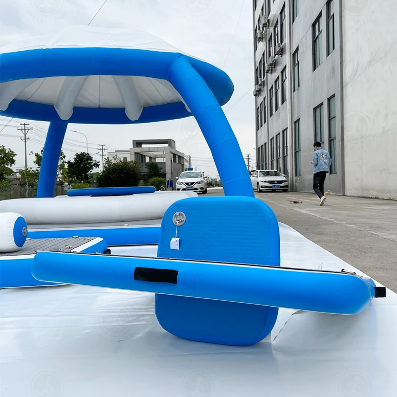 Commercial Inflatable Floating Island Platform With Tent For Summer ...