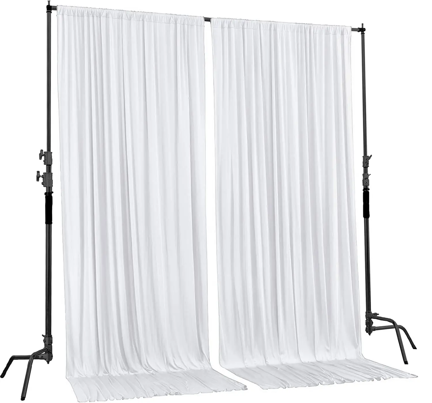 10ft X 5ft White Backdrop Curtain for Parties Wedding Wrinkle Free ...