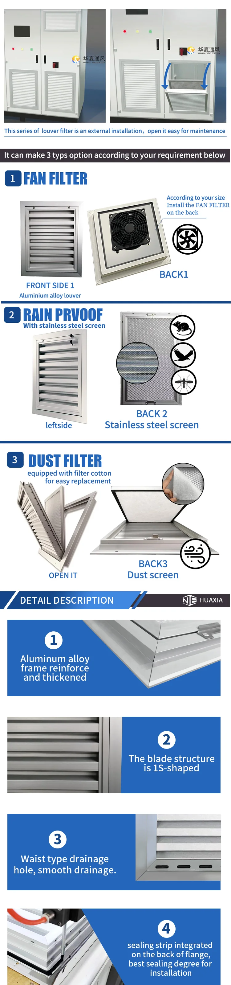 Outdoor Power Storage Cabinet Cleaning Equipment Aluminum Alloy Louver ...