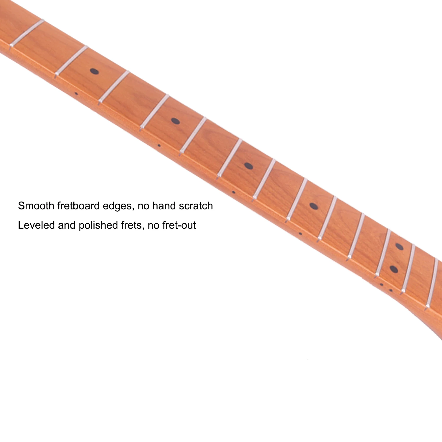 St Guitar Neck Roasted Maple Neck 9.5" Radius 10 Mm Holes 21 Frets ...