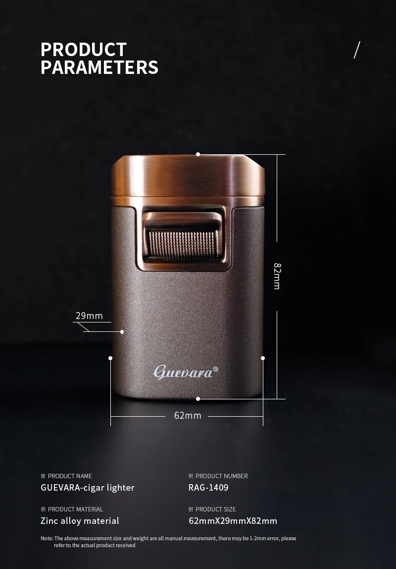 Luxury Matte Black Classy Windproof Quadruple Flame Lighter Anti-slip ...