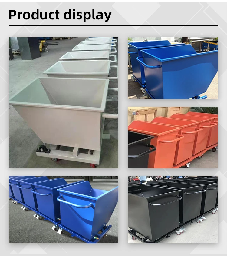 Factory Forklift Mobile Steel Heavy Duty Self Dumping Hopper Dumping ...