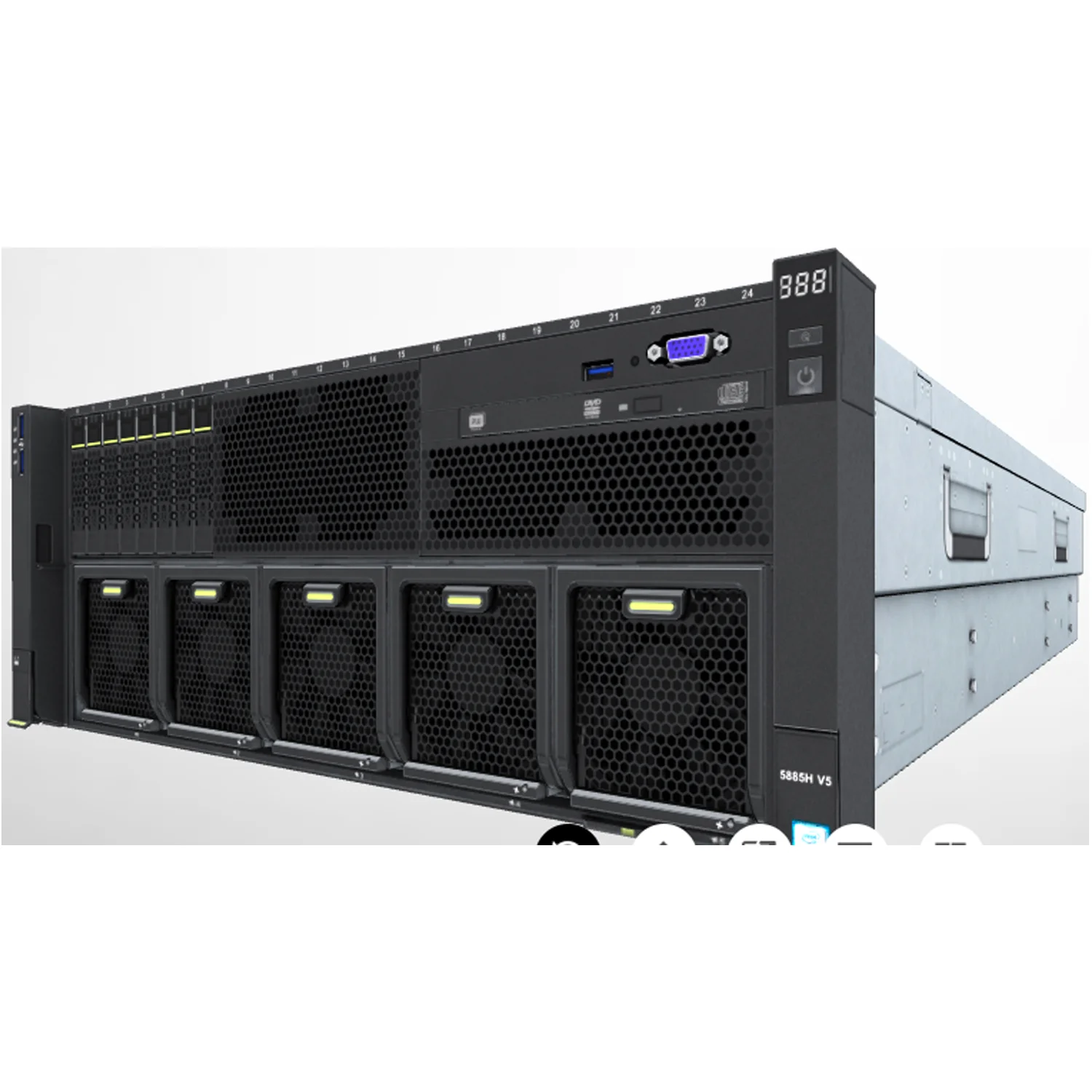 4U network rack server chassis FusionServer 5885H V5 supports 44 x 3.5 ...