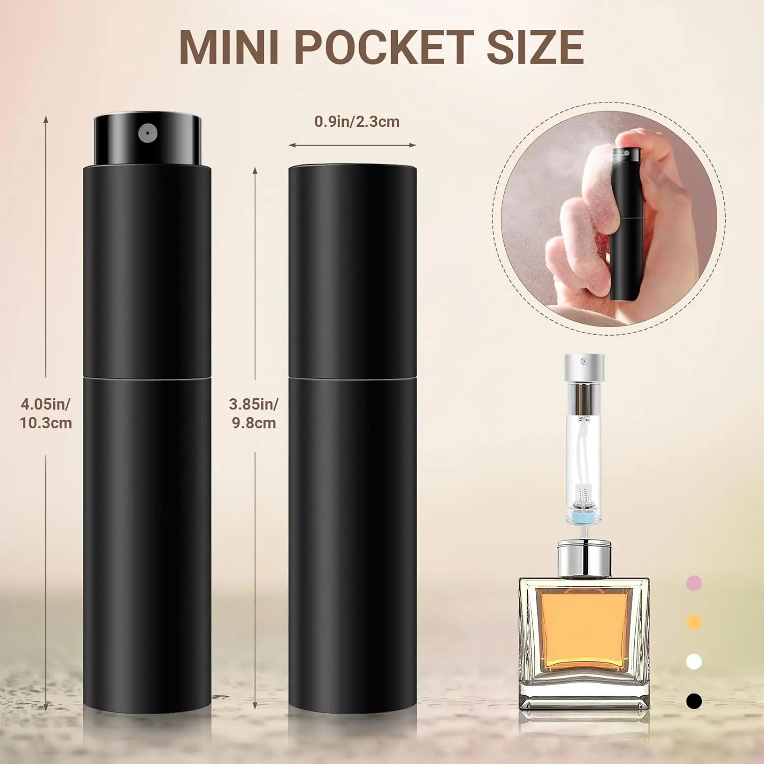 Cute Perfume Bottle Gradient Perfume Roll on Bottle 10ml Spray Bottle ...