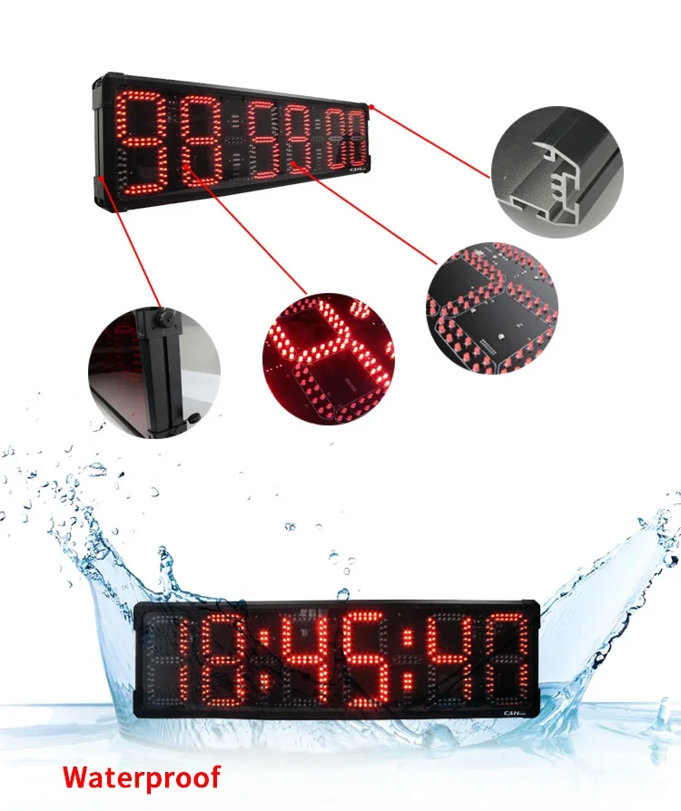 Outdoor Waterproof Single Faced 8" Display National Marathon Running ...