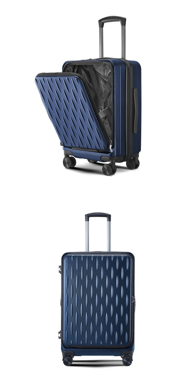 Factory Wholesale Front Open Trolley Suitcases Sets Travel Luggage 3 ...