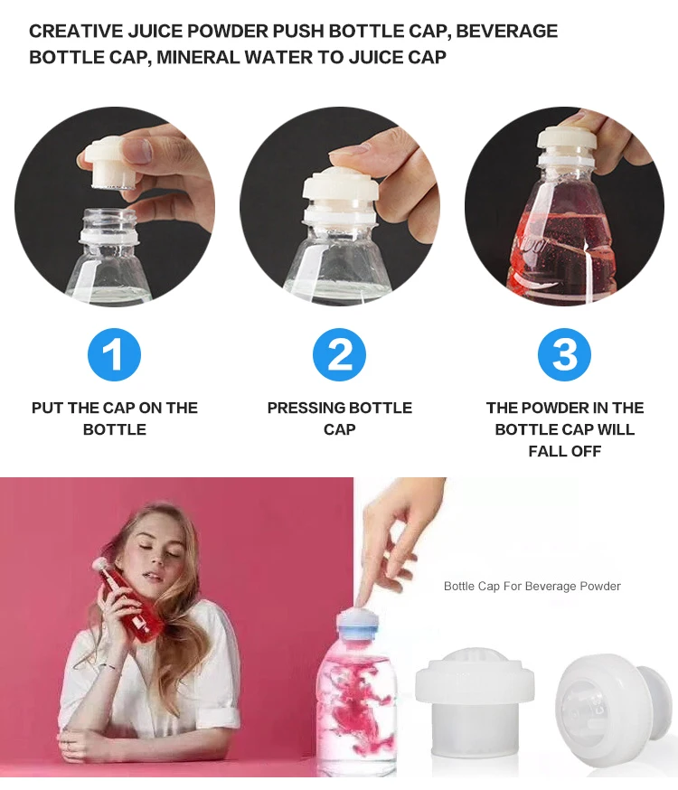 Wholesale Juice Powder Press-type Dispenser Bottle Cap For Beverage ...