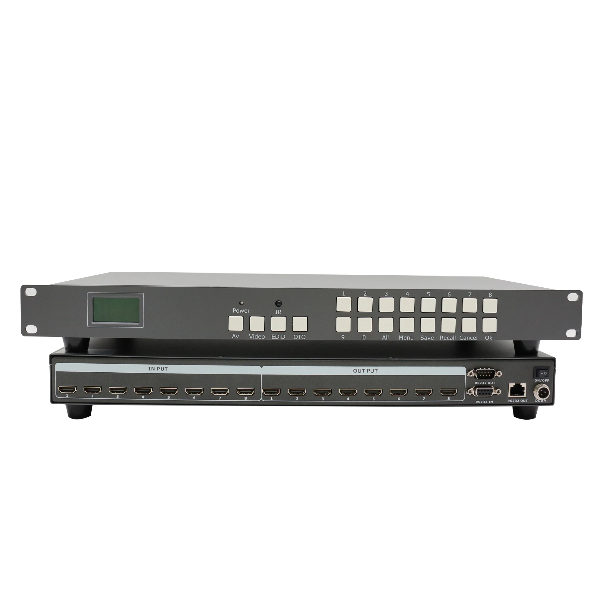 Professional 8x8 For Hdmi Matrix 8 Input 8 Output With Rs232 Control 1u Standard Cabinet Video ...