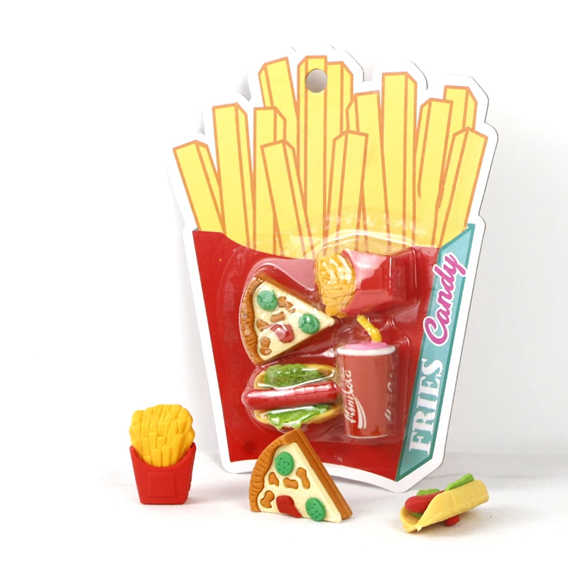 Soododo Cool Rubber Erasers - Free Foods Erasers Pizza Shaped