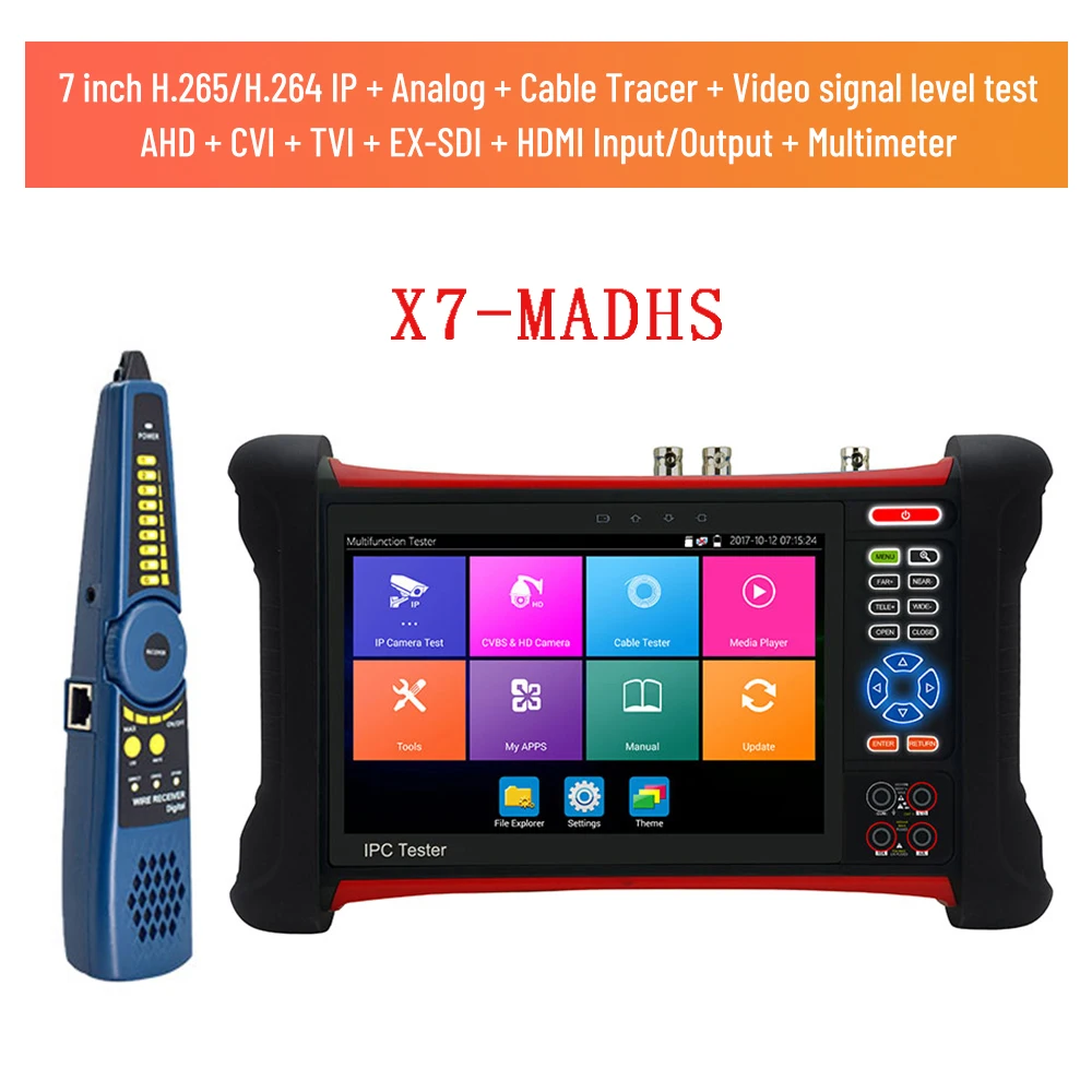 Monitor Cctv Tester X7-movtadhs Cftv Camera Tester Utp Analog Sdi 4k Hd ...