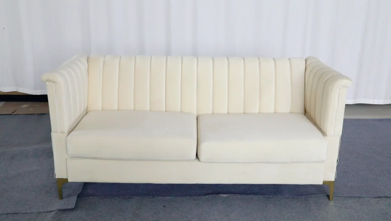 Traditional Modern Luxury Furniture Peach Fuzz Sherpa Sofa Set Couch ...