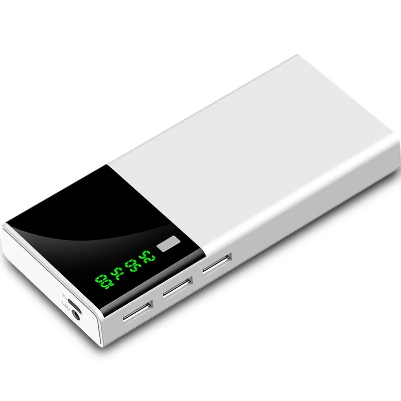 2000mah Portable Power Bank Mirror Led Screen Display Powerbanks Green ...