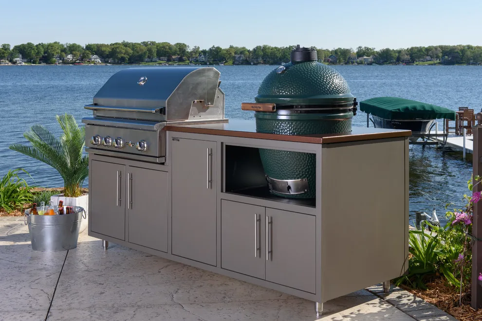 Kejia Custom Cheap Metal Aluminum Outdoor Kitchen Cabinets Waterproof ...