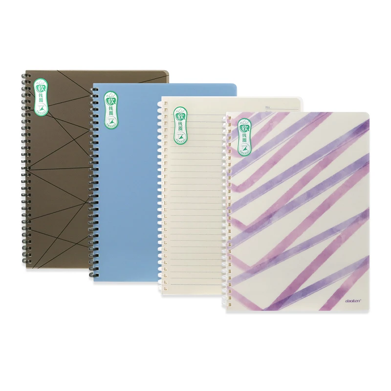 Wholesale High Quality Pp Cover Spiral Notebook With Soft Spiral Rings ...