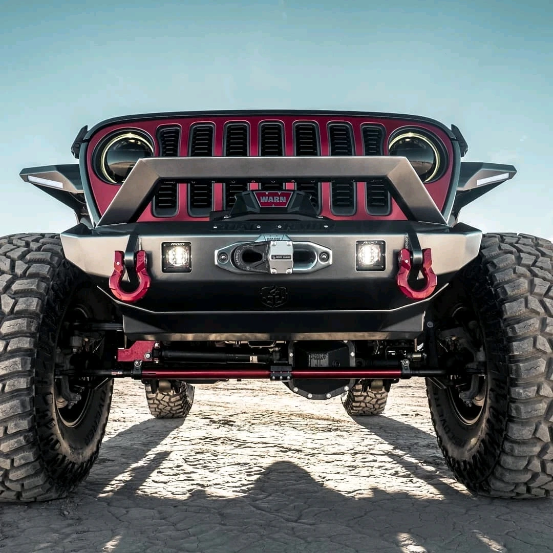 Steel Front Bumper With Bull Bar Off Road Bumpers For Jeep Wrangler Jl ...