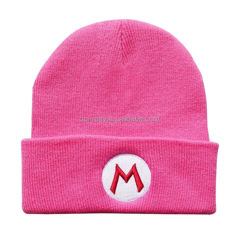 Cartoon Anime Super Mario Embroidery Knitted Cap Head Warm Cap Hip-hop ...