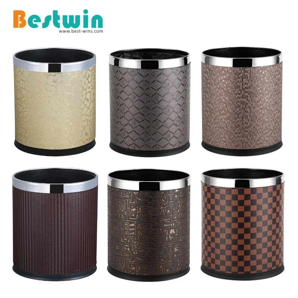 Modern Standing Plastic Dustbin Double Layer Waste Bin For Hotel Room ...