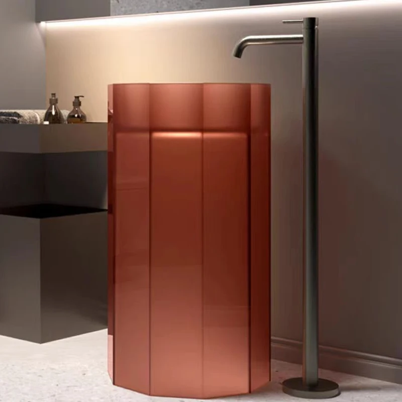 Transparent Wash Basin Bathroom Sink Colorful Resin Artificial Stone ...