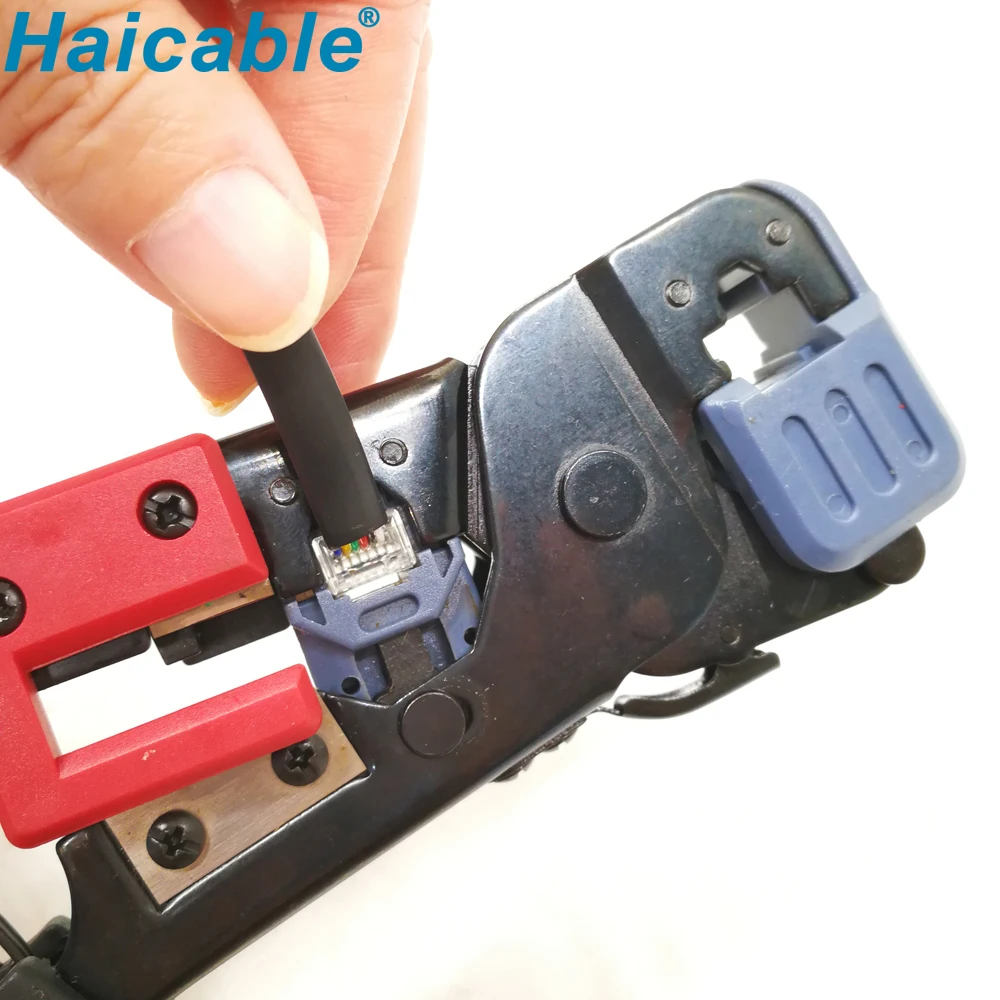 Network Modular Plug Connector Crimping Tool Ratchet HT-86
