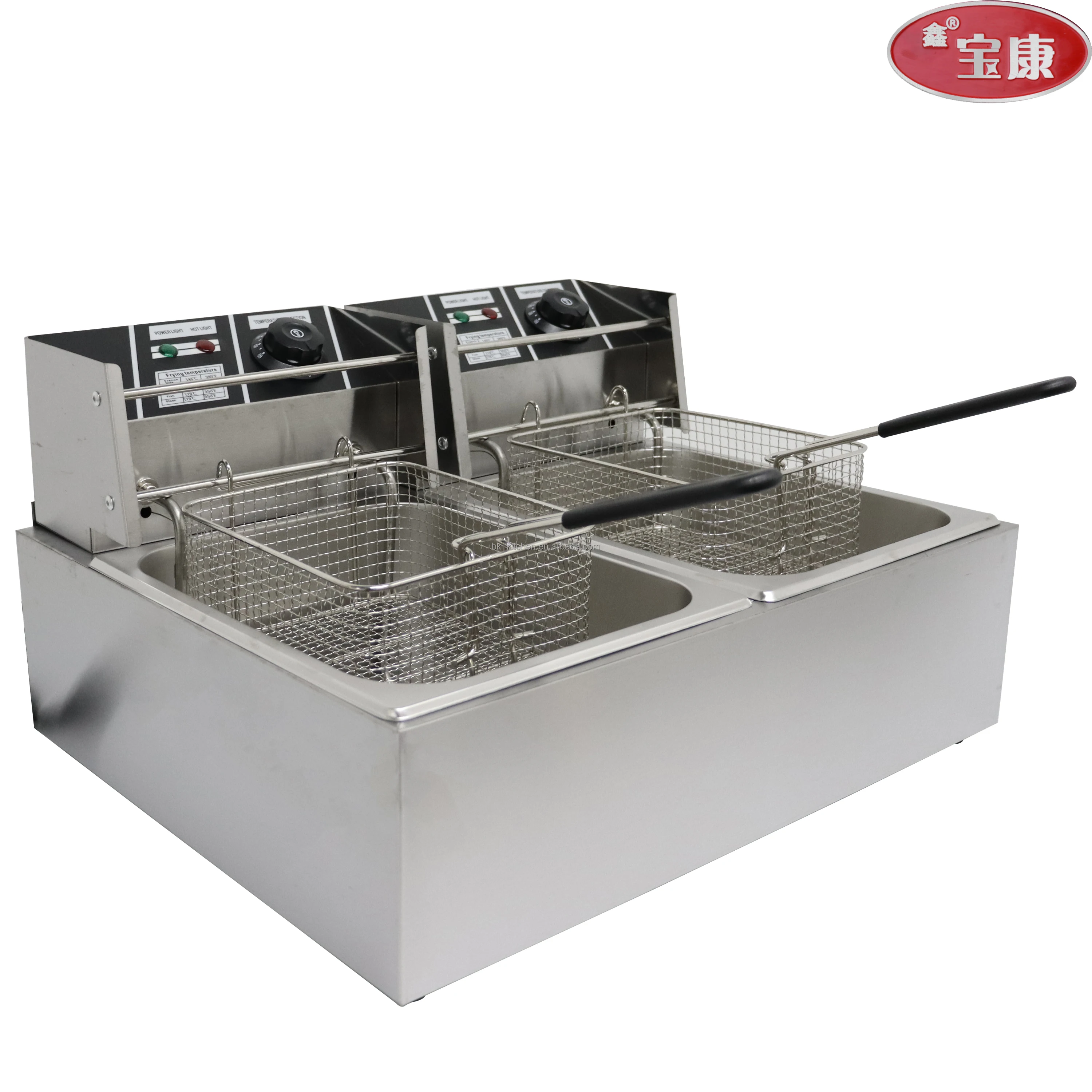 Hot Sales 6l+6l Double Tank Table Top Electric Deep Fryer Kitchen ...