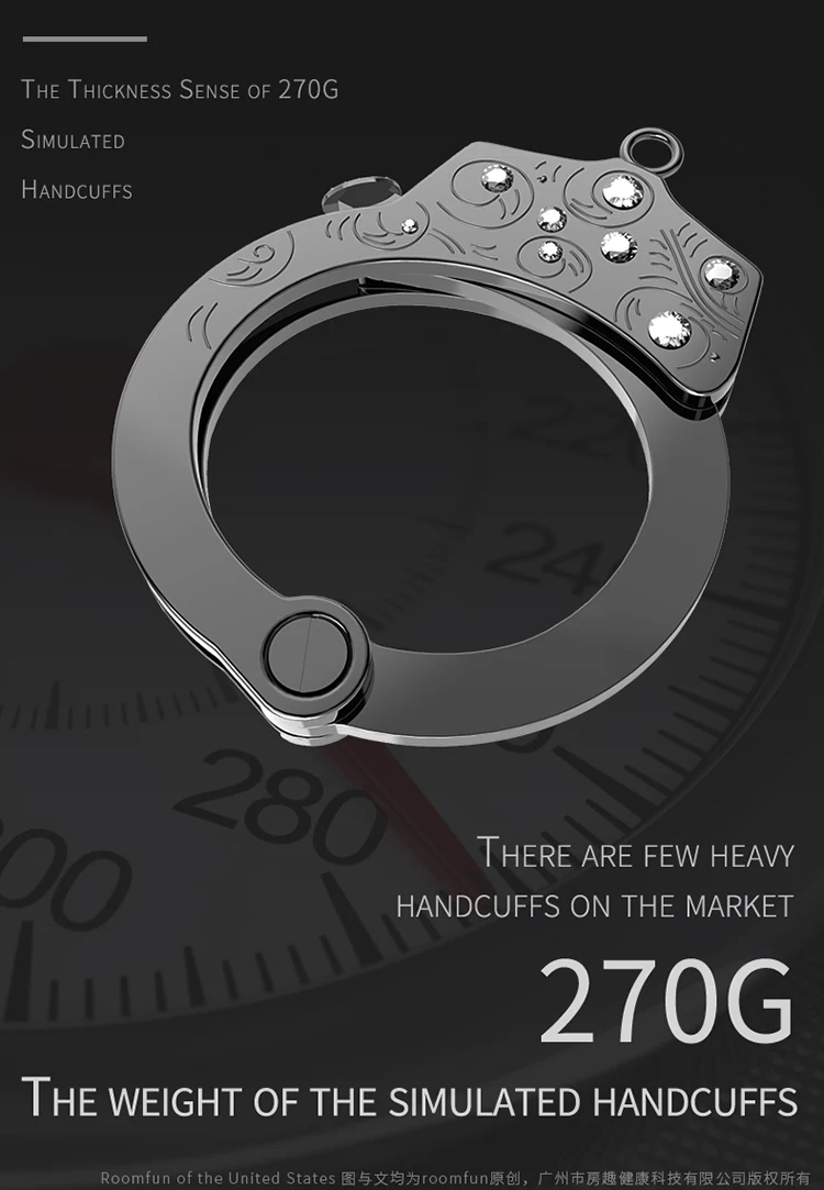 High Quality Portable Hand Cuffs Police Stainless Steel Handcuff With Rose Gold Color For Smooth ...