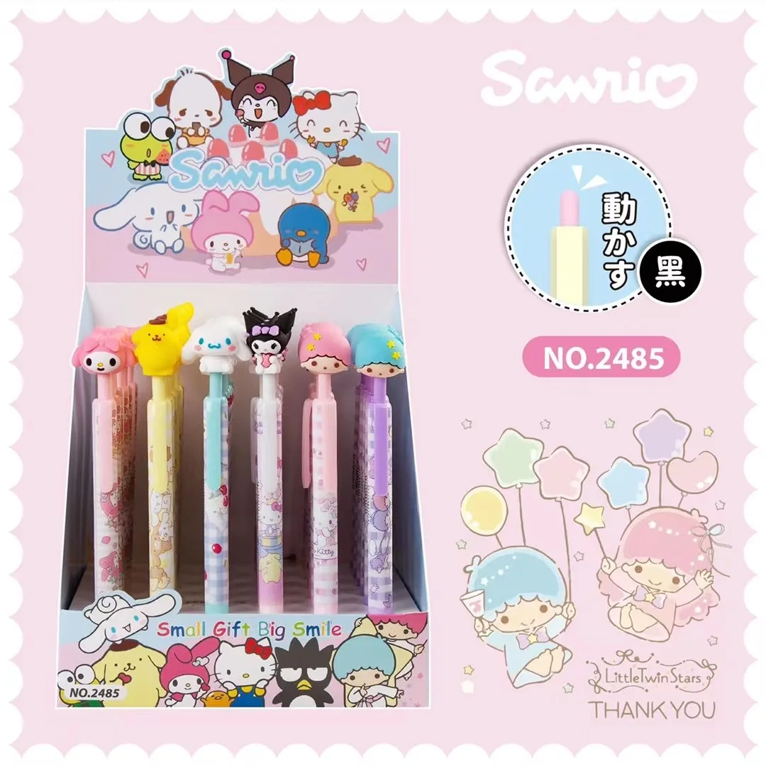 Cute Sanrio Family Animation Button Pen Kuromi Melody Pudding Dog ...