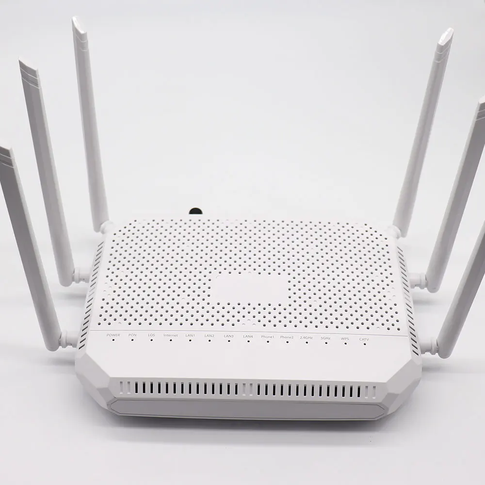 6 Antenna Catv 4ge 2ports Zc-521t Ftth Optical Modem Dual Band Onu Wifi Router 2.4g/5g Zc521t ...