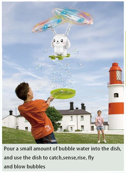Flying Bear Bubble Toys Gestures Control Mini Rc Infrared Induction ...