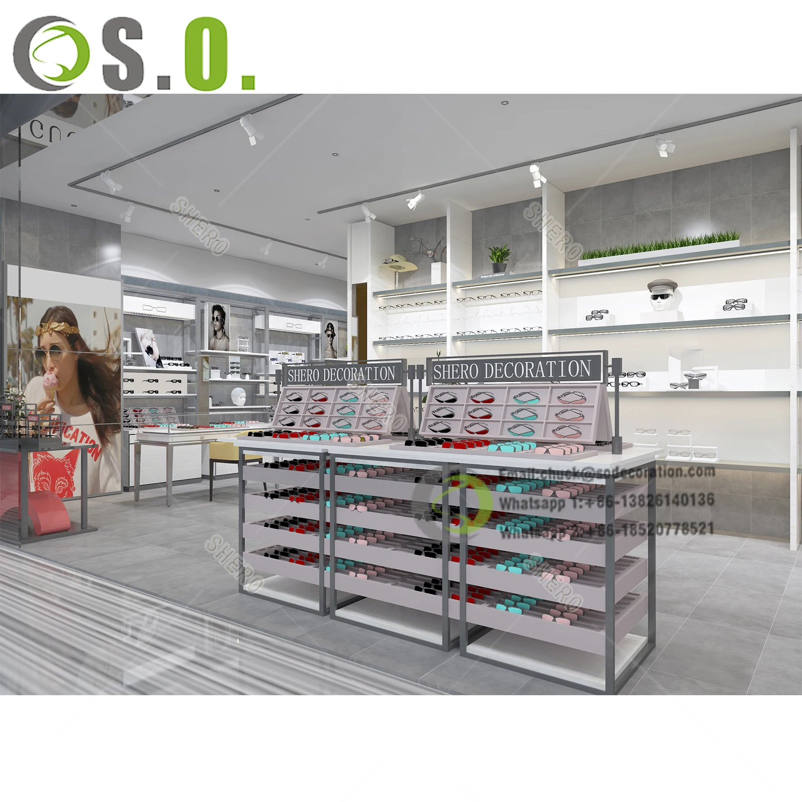 Sunglasses Display Cabinet Sunglasses Display Furniture Customized ...