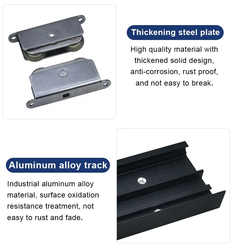 Ghost Door Sliding Hidden Hardware System with Nylon Rollers for Modern ...