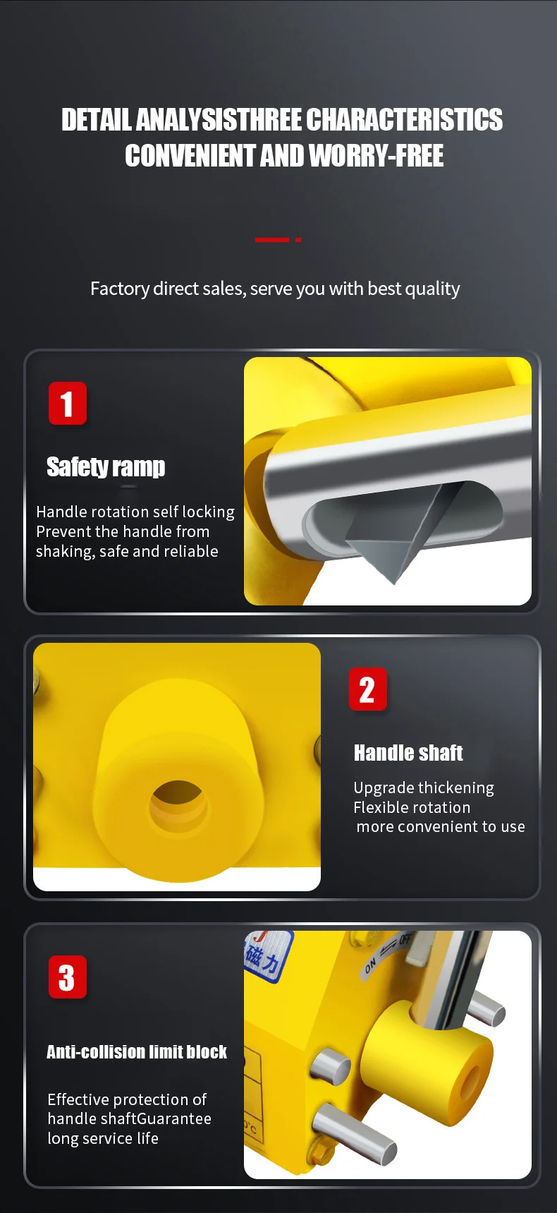 Mini Crane 500kg Manual Handle Lift - Permanent Magnetic Lifter