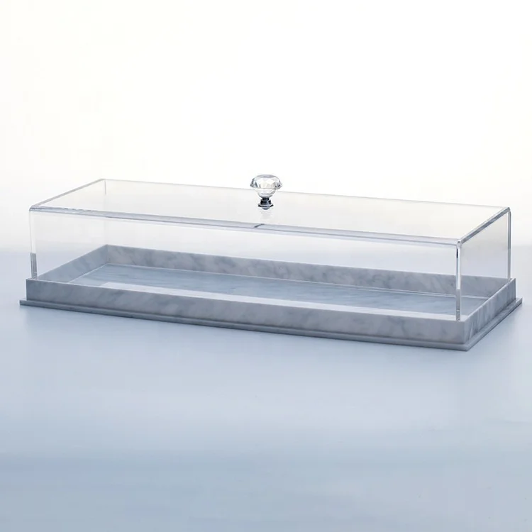 Modern Transparent Acrylic Cake Box with Marble Platter| Alibaba.com