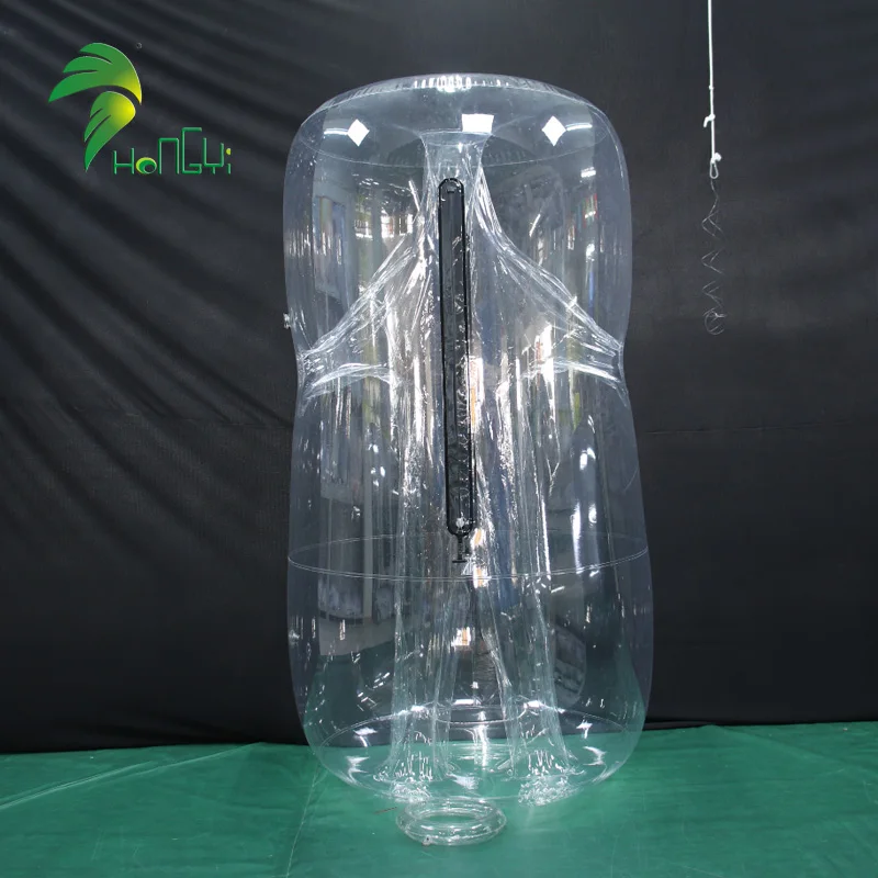 Newest Clear PVC Cylinder Shape Inflatable Body Suit by Hongyi