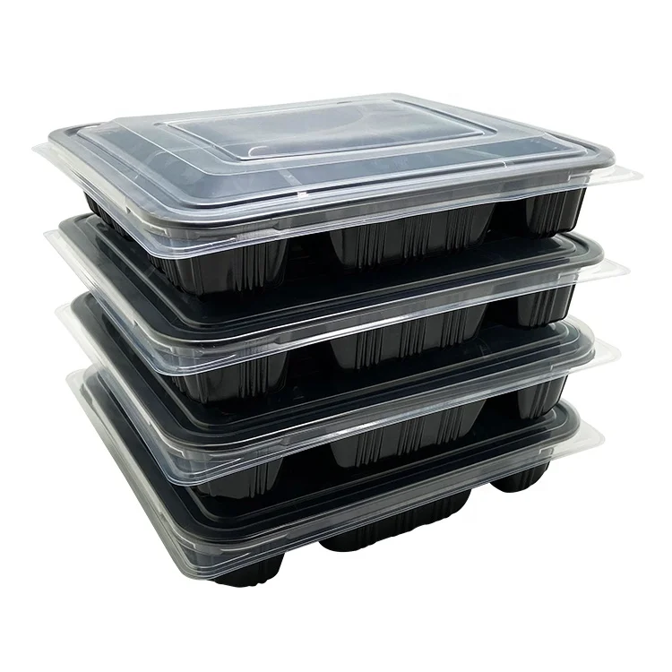 5 Compartment Takeaway Food Storage Container Plastic Pp Disposable ...