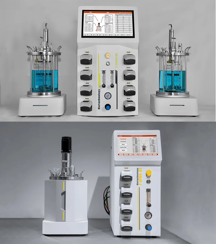 5 Liter 20 Litre Laboratory Bioreactor Fermenter System with PLC 220V 1 ...