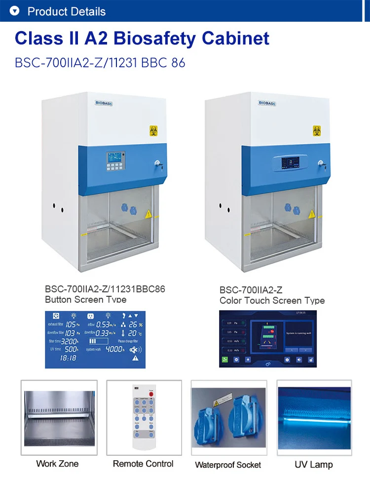 BIOBASE Biological Safety Cabinet Class II A2 Filter Cytotoxic ...
