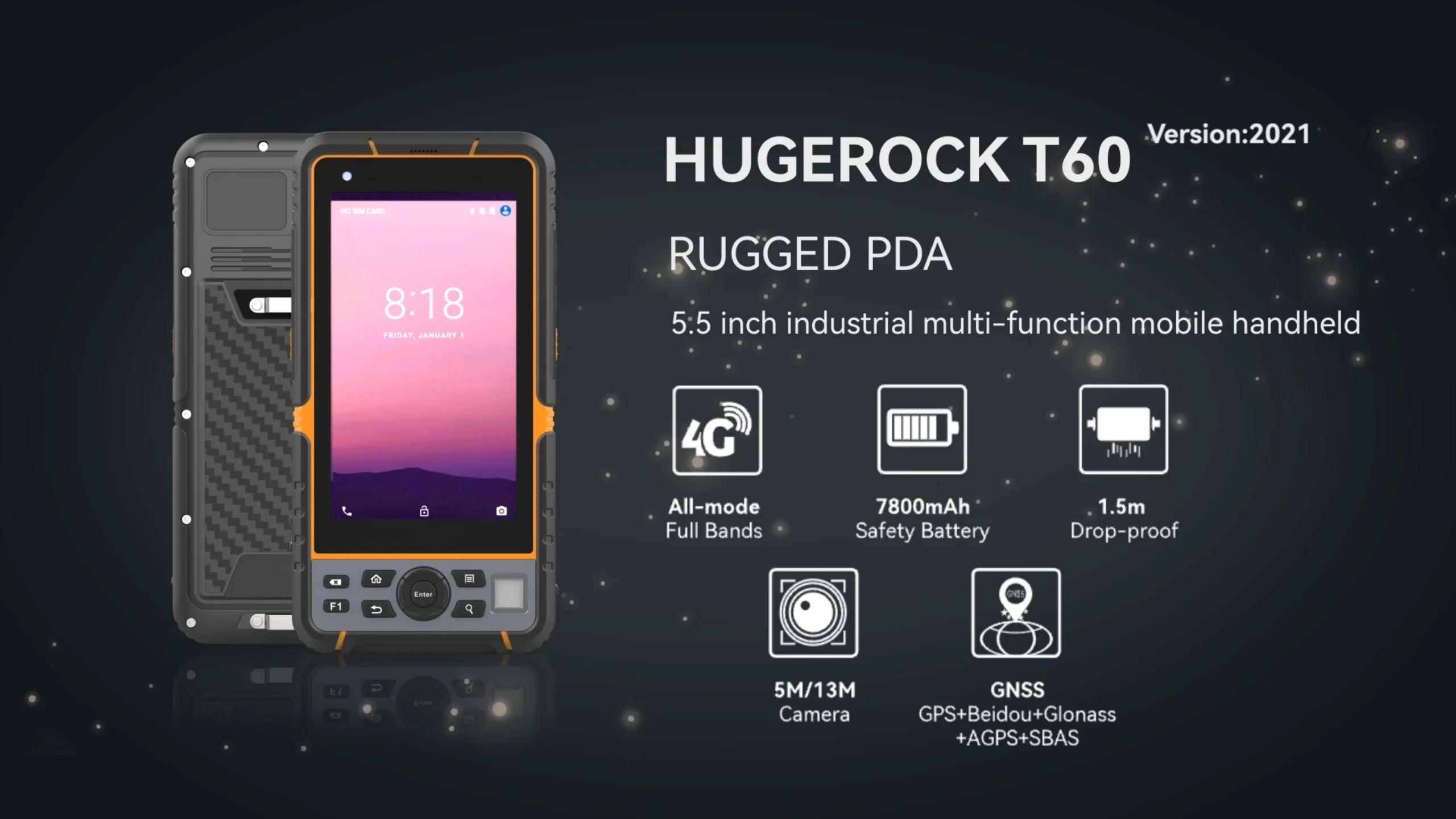 Oem T60 Rugged Pda Tablet Pc 5.5 Inch Industrial Pda Android Ip67 Nfc ...